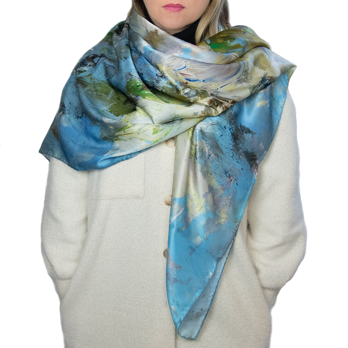 Extra-large Silk Scarves, 53-inch (135 cm) Square - Oksana Fine Art and ...