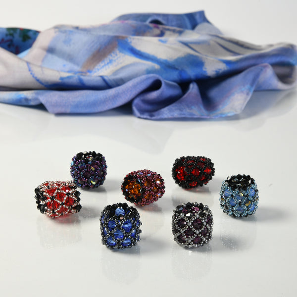 Handmade Scarf Ring - Assorted Colors - Oksana Fine Art and Design